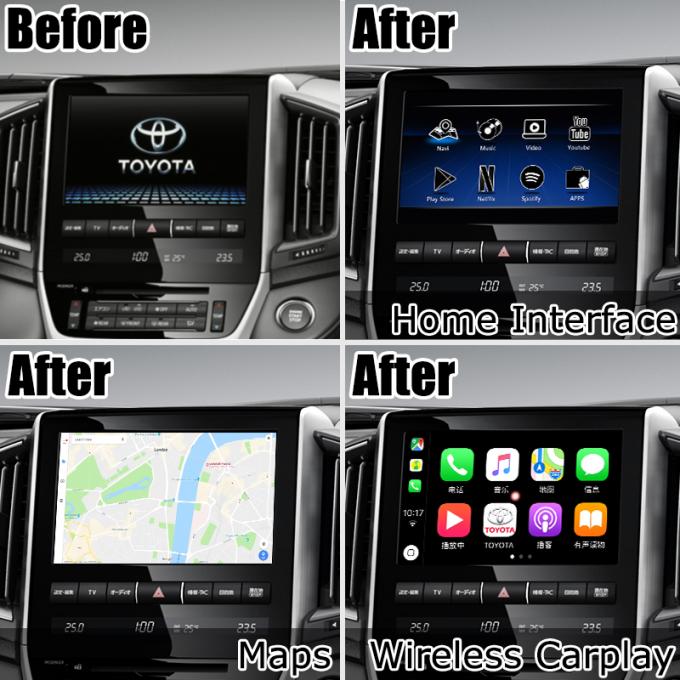 Toyota Land Cruiser LC200 Car Video Interface ترقية Carplay Android ...